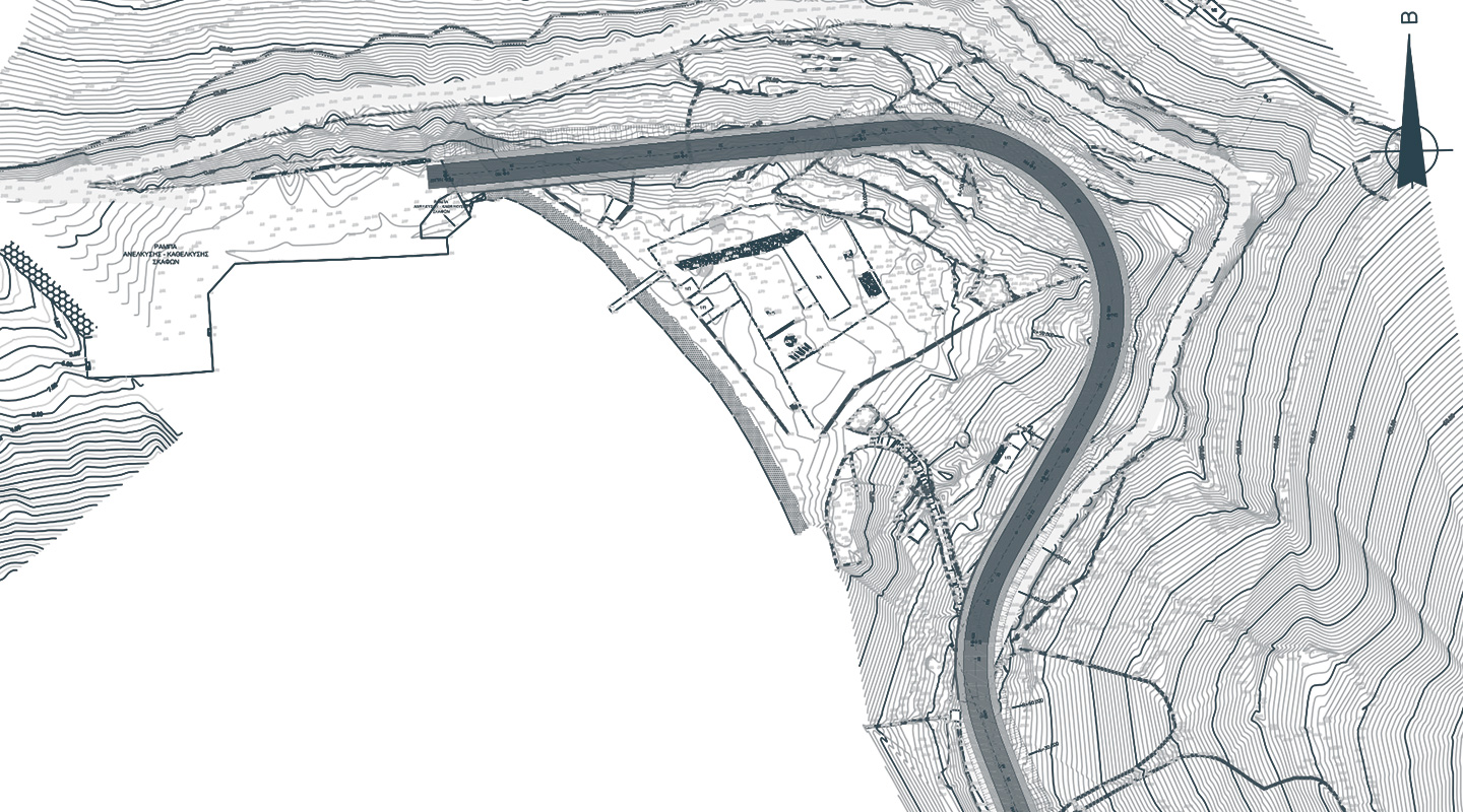 Access Road Design of Central Port in Fournoi