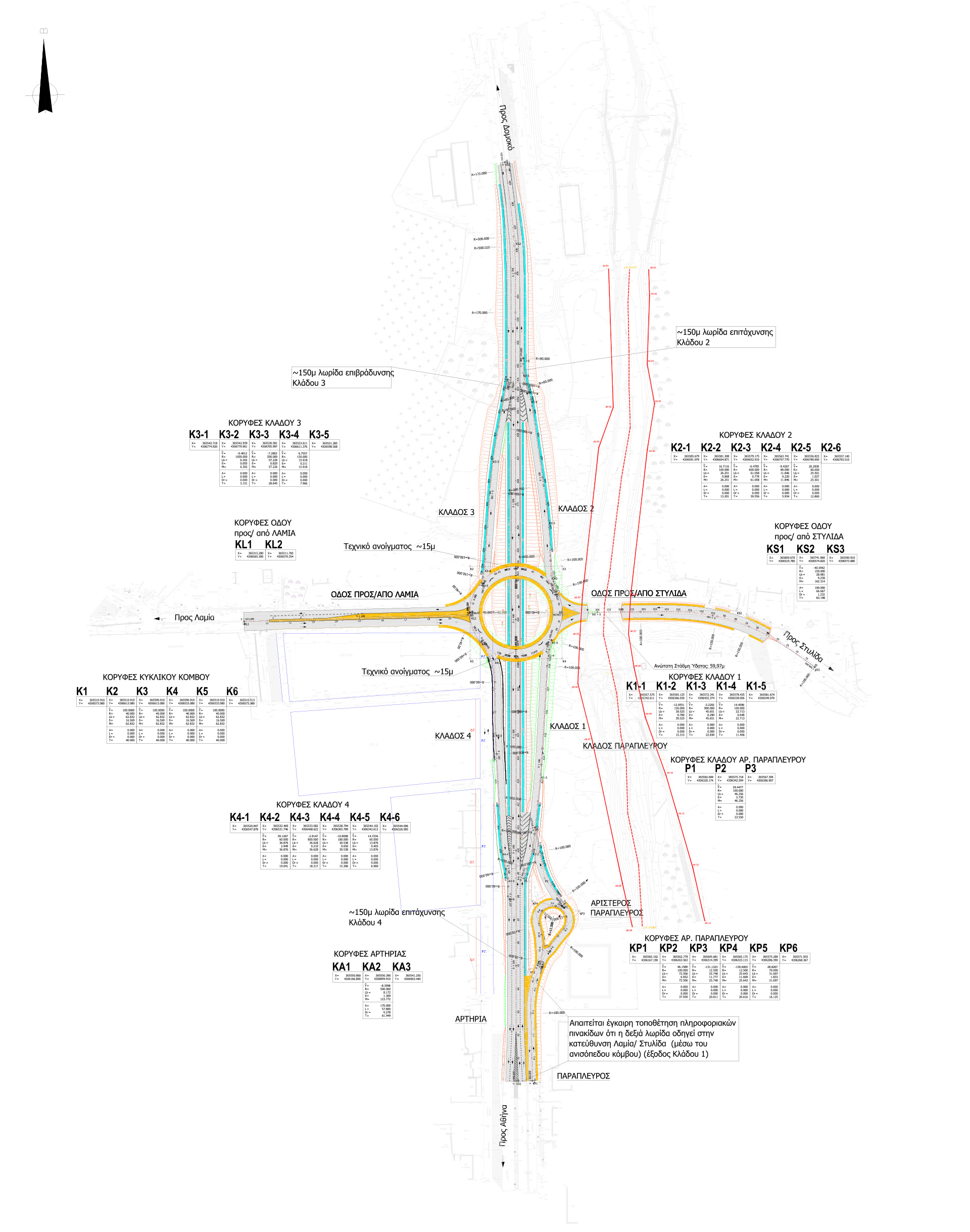 Highway Design of Xiriotissa Grade - Separated Junction